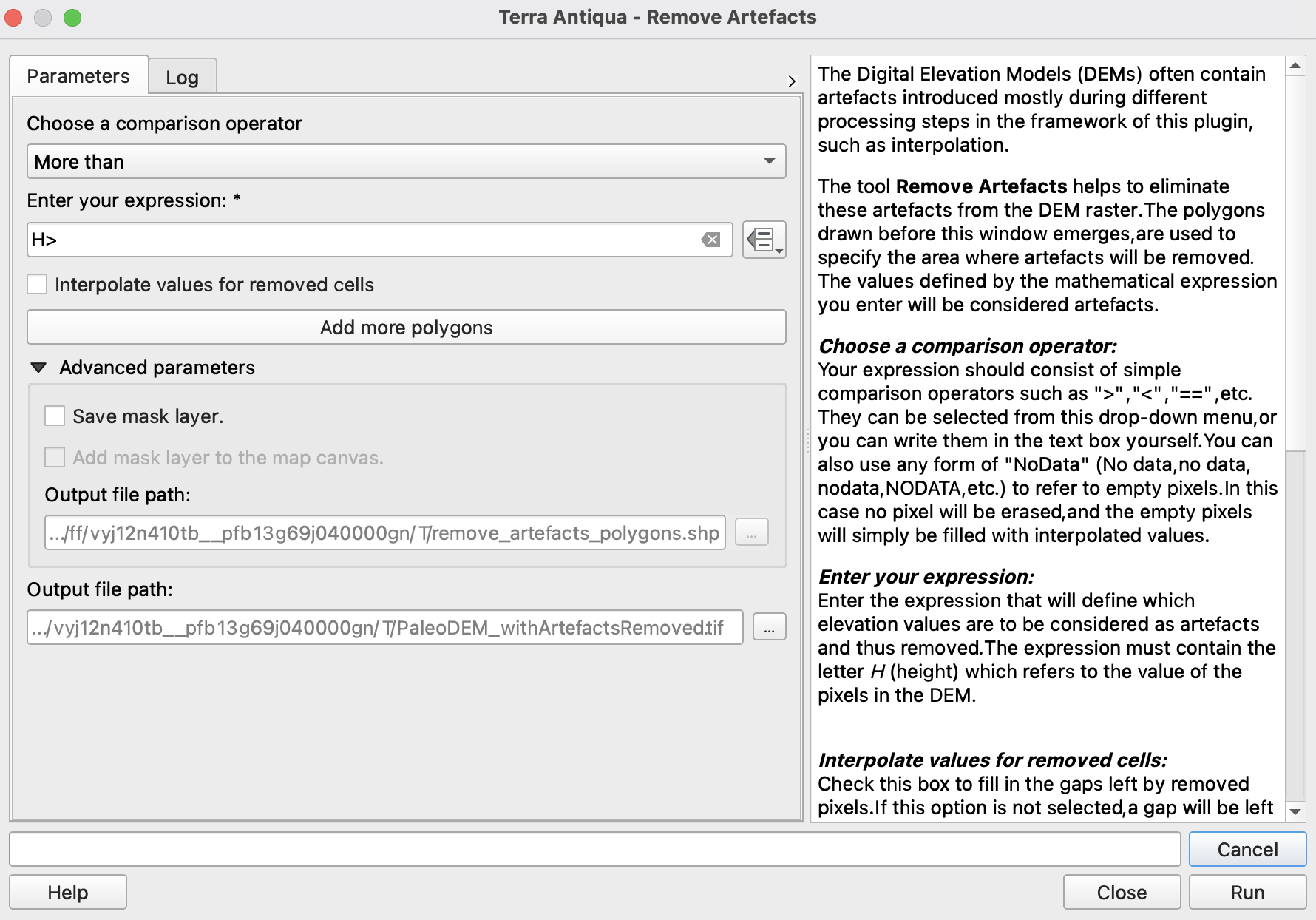 Remove Artefacts | Terra Antiqua Documentation
